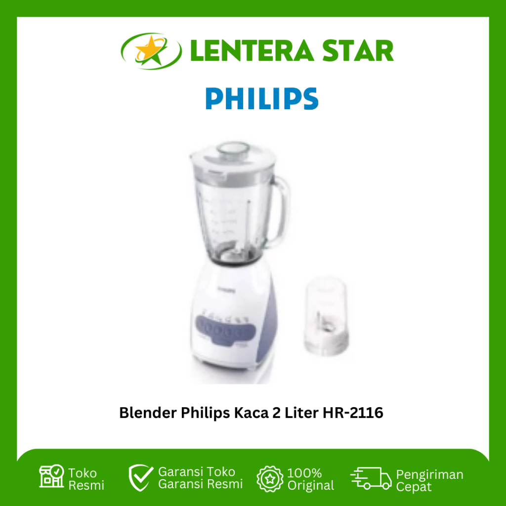 Jual Blender Pelumat Wadah Kaca Beling / Glass Jar 2 Liter Philips HR2116 HR-2116 2L 2 L ...