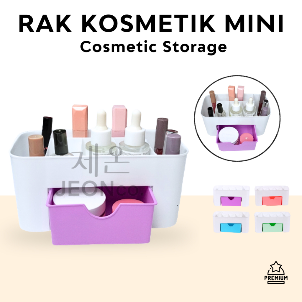 Jual RAK KOSMETIK MINI PLASTIK Praktis Tempat Make Up Kotak Penyimpanan ...