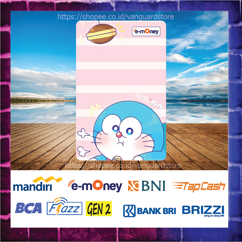 Jual KARTU E MONEY E TOLL KARTUN DORAEMON PINK EMONEY MANDIRI FLAZZ BCA ...
