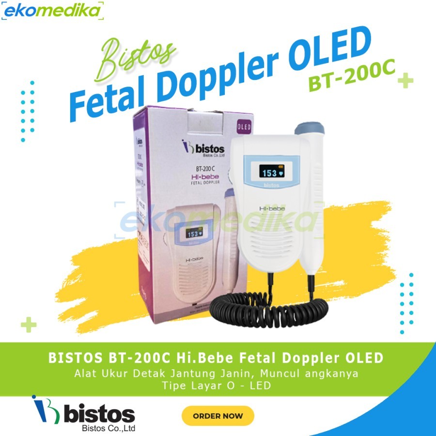 Jual Fetal Doopler Hi bebe Bistos OLED BT-200C Doppler Dopler LCD Warna ...