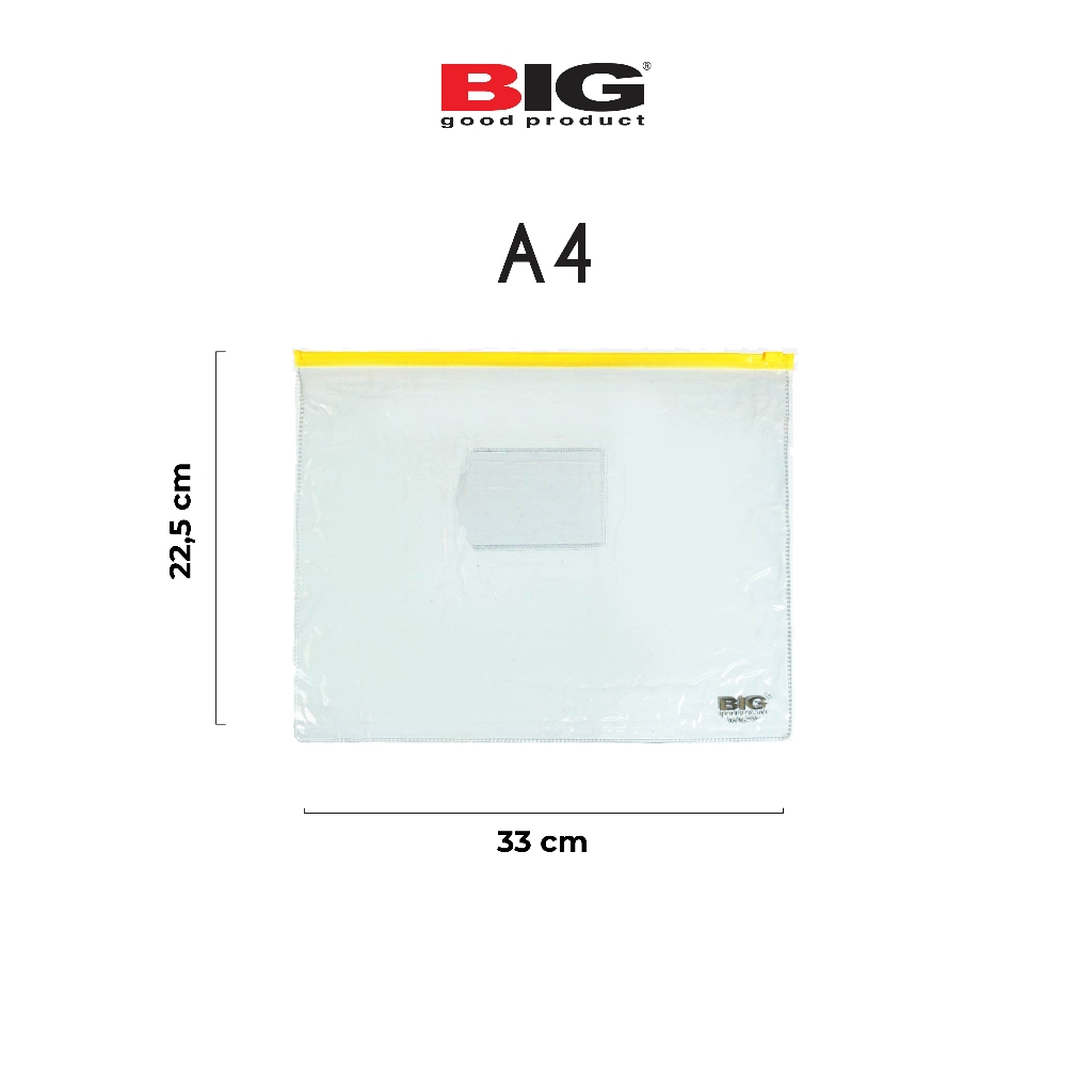 Jual Pocket File Zipper Folder File Plastik Transparan Name Tag BIG PO ...