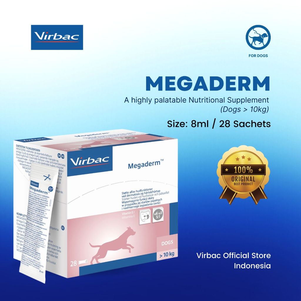 Jual VIRBAC MEGADERM 8ML SUPPLEMENT 28 SACHET / BOX | Shopee Indonesia