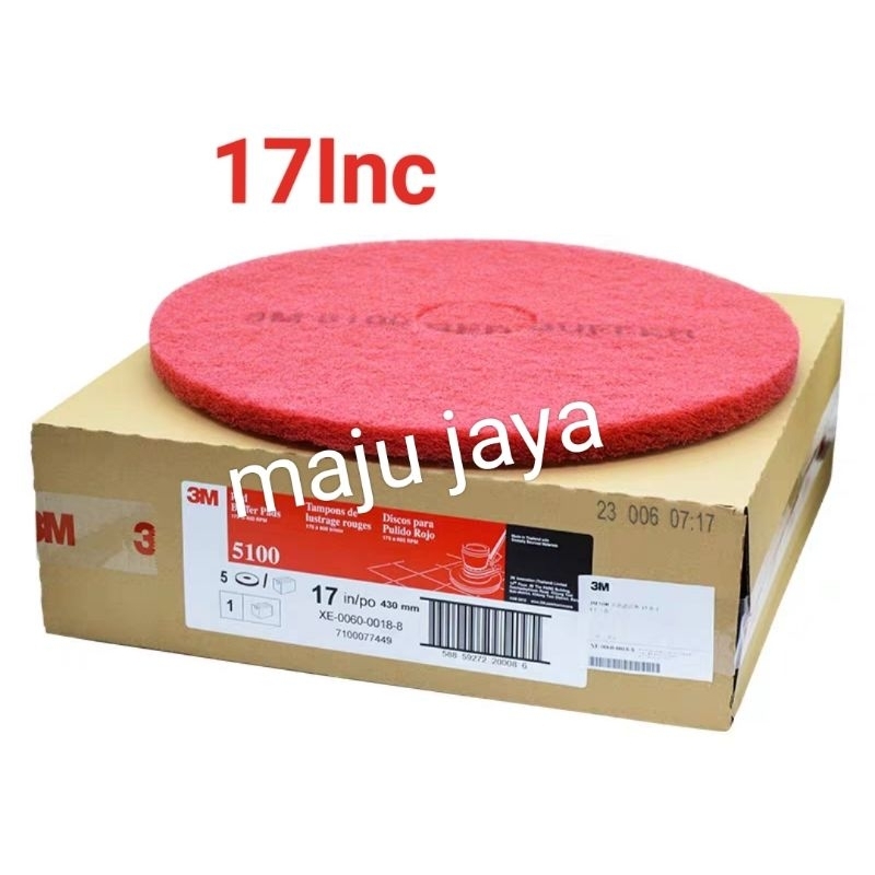 Jual 3M SUPER POLISHING PAD 4100 /5100 BUFFER PAD Merah putih 16inc ...