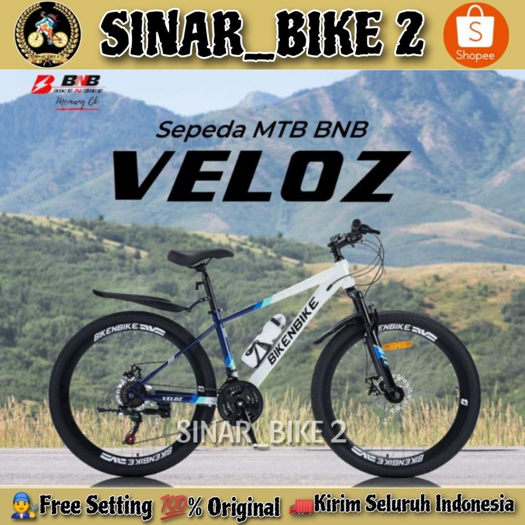 Jual Sepeda Gunung MTB BNB VELOZ Ukuran 26 Inch 3x8 Speed | Shopee ...
