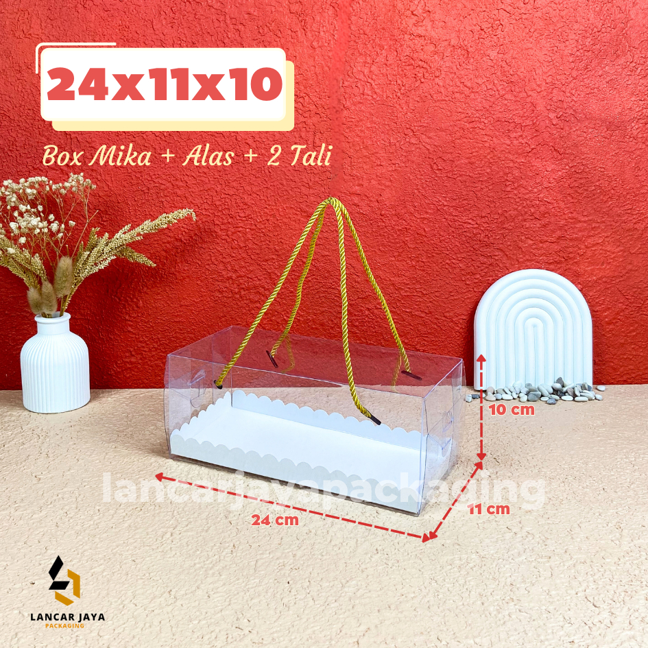 Jual Box Mika Tali Transparan Dos Roll Cake Bolu Gulung Tart Pudding ...