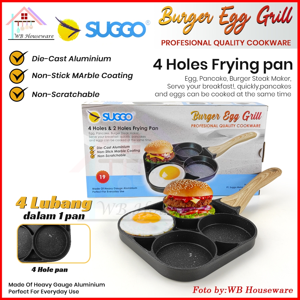 Jual SUGGO Fry pan 4 hole with yakiniku grill marble anti lengket ...