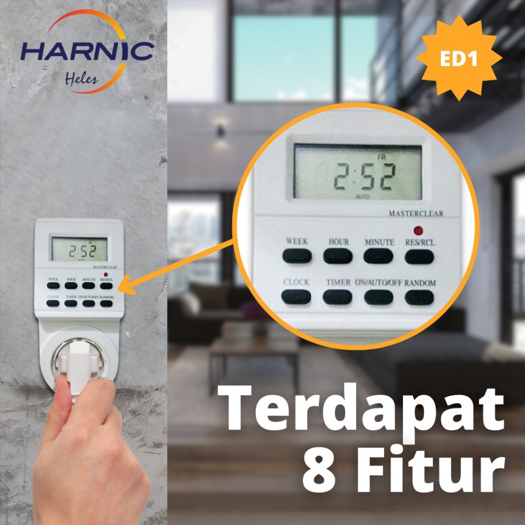 Jual Timer Listrik - Timer Digital - Stop kontak Timer 24 Jam - Heles ...