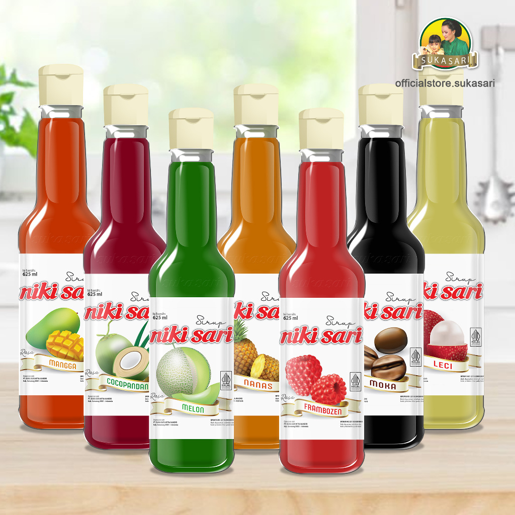 Jual Sirup Nikisari Botol PET 625 ml - Halal - Varian Rasa Buah Segar ...
