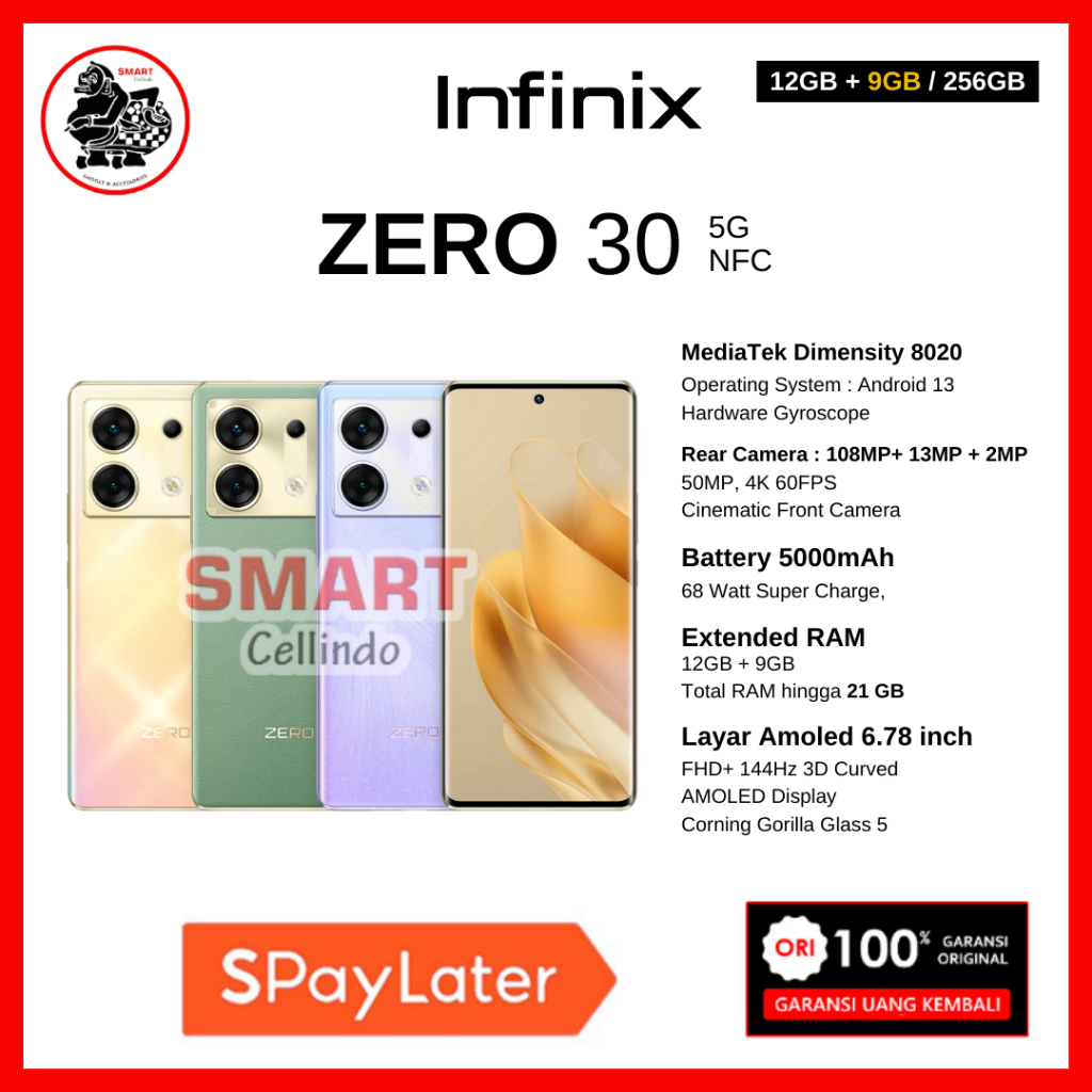 Jual Infinix Zero 30 5G NFC 12/256GB, Zero 30 NFC 8/256GB, Zero 20 8/256GB - Total RAM hingga ...
