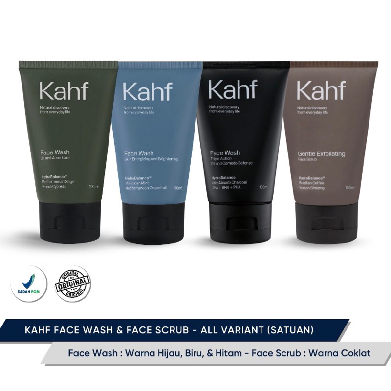 Jual Kahf Facial Wash Acne, Oil, Comedo 100ml | Shopee Indonesia