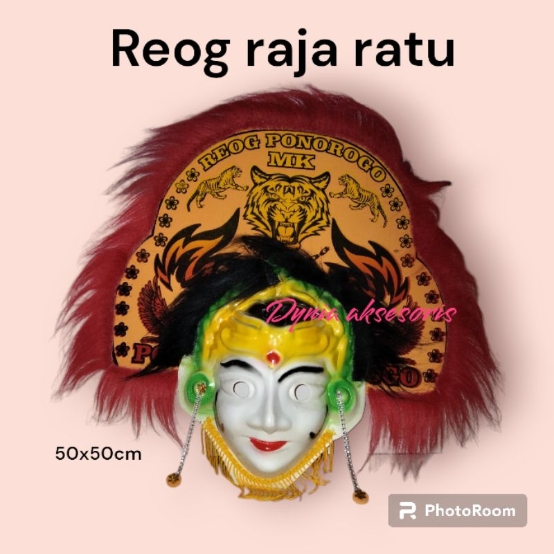 Jual Mainan anak TOPENG REOG MACAN RAJA RATU busa Bermain tradisional ...