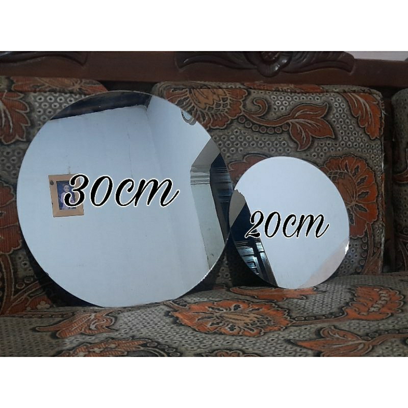Jual cermin bulat, kaca asli Diameter 30cm tebal 2mm | Shopee Indonesia