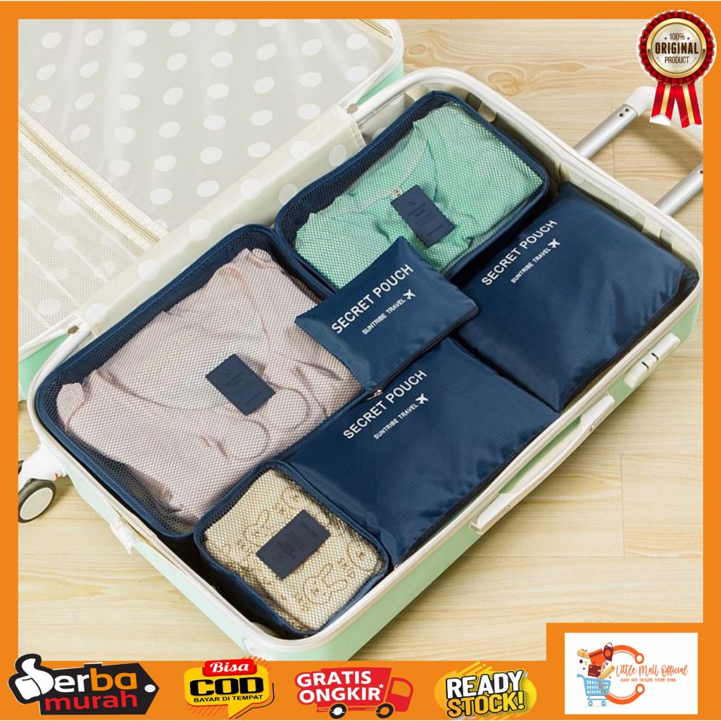Jual Little Mall TAS PENYIMPANAN BAJU TRAVELLING 6 IN 1 ORGANIZER ...