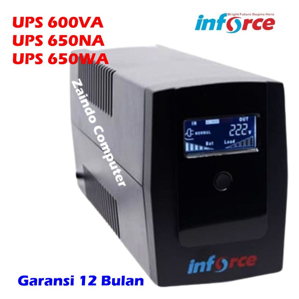 Jual UPS INFORCE 650WA / UPS 650NA DILENGKAPI AVR & LCD DISPLAY WITH ...