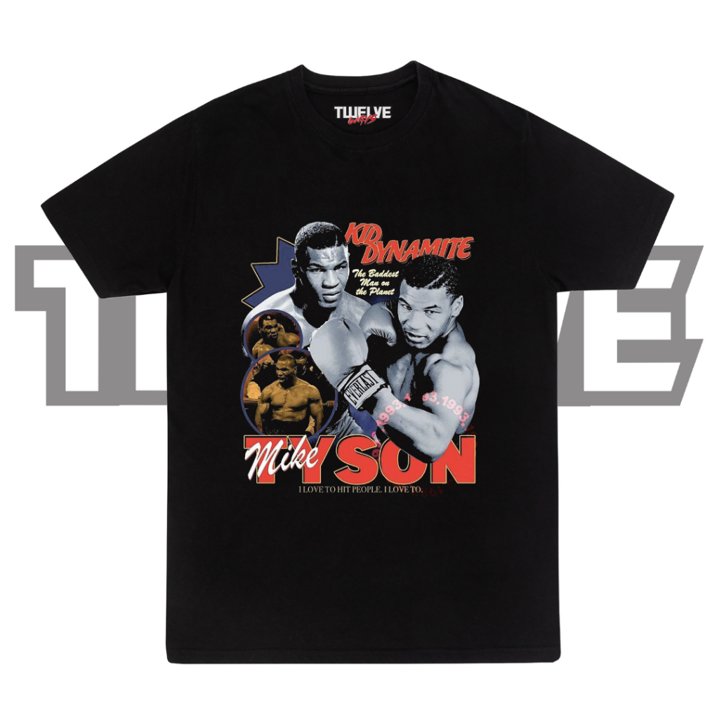 Jual MIKE TYSON KID DYNAMITE Black Reguler T Shirt | Kaos Boxing | Kaos ...
