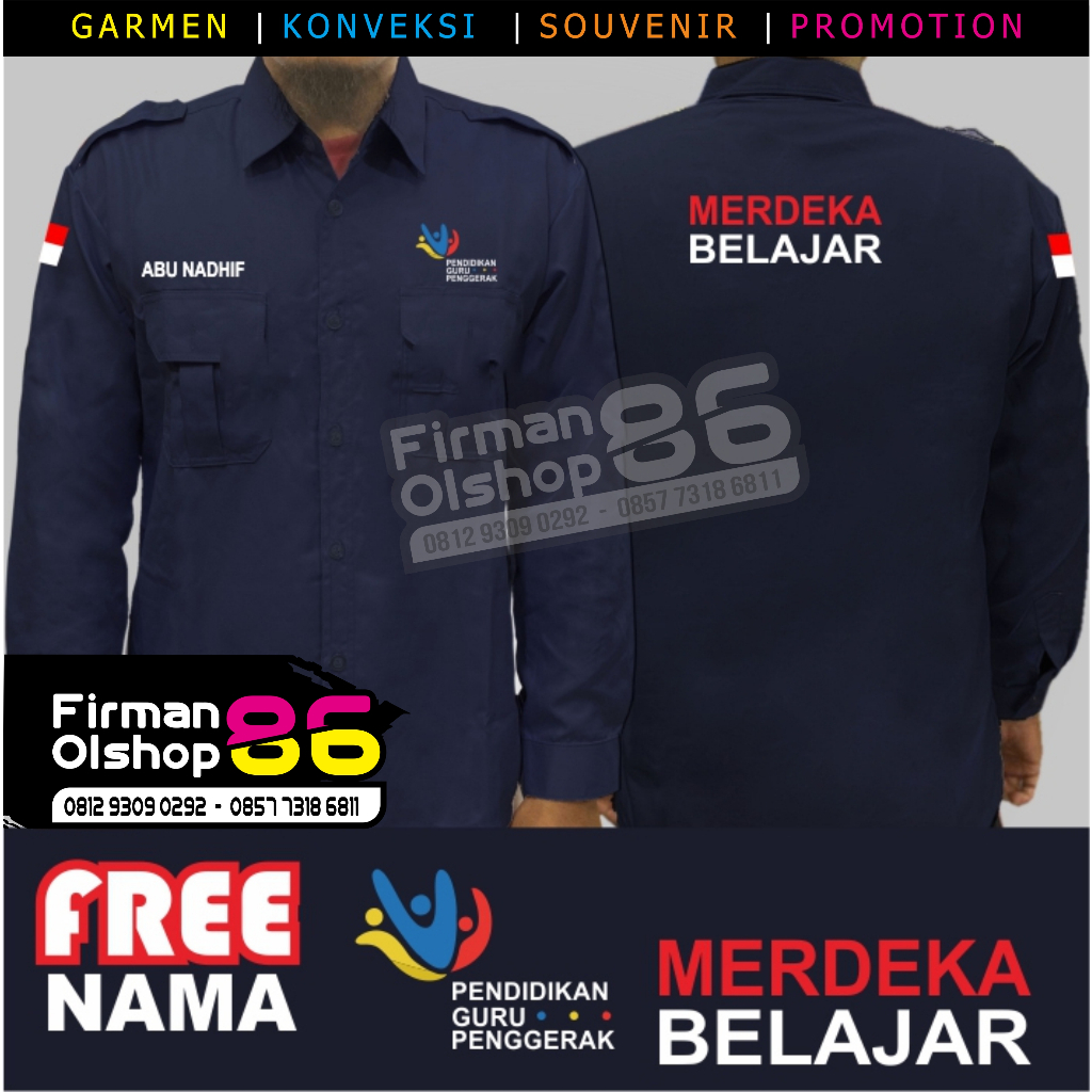 Jual Kemeja merdeka belajar baju merdeka belajar seragam merdeka ...