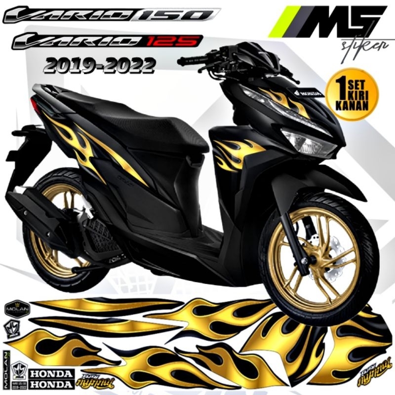 Jual Decal Sticker Striping Variasi Vario 125 Api 2019-2022 & Vario 150 ...