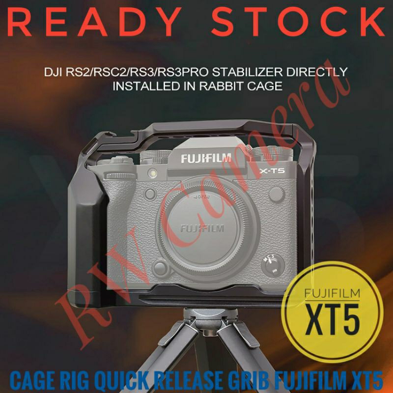 Jual Cage Rig Fujifilm XT5 Fuji X-T5 Quick Release Grib Tripod ...
