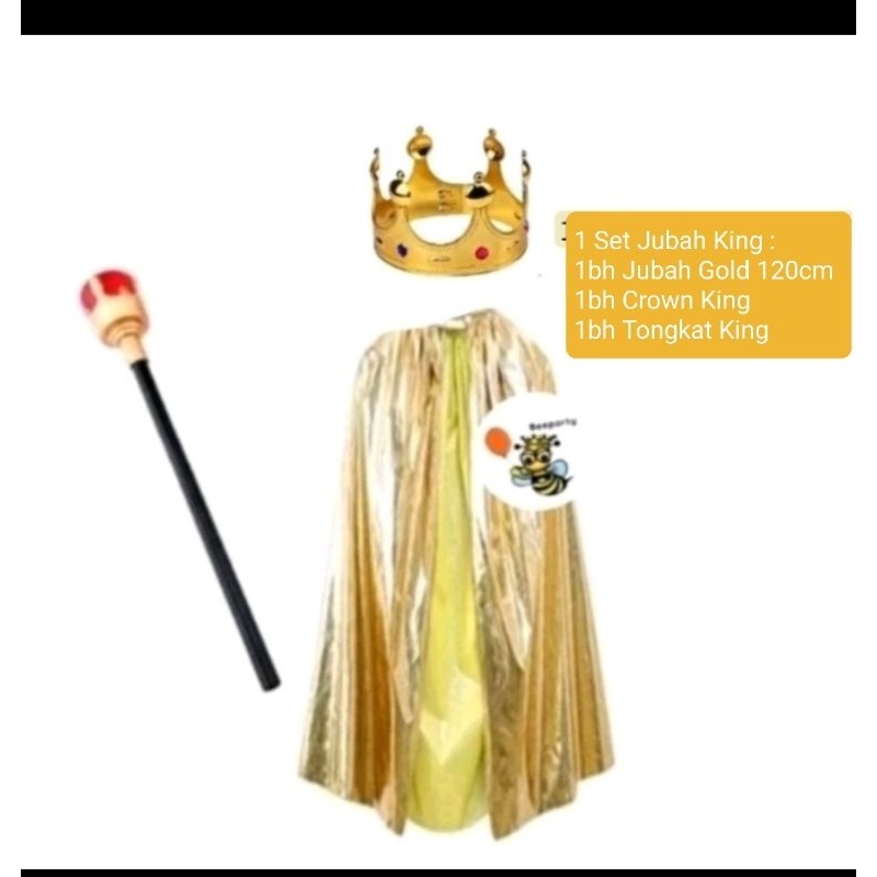 Jual Jubah Raja Topi Raja /Kostum King Queen Aksesoris Photobooth ...