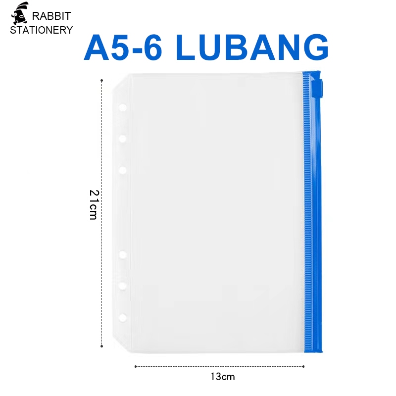 Jual A6 /A5 Binder Pocket Kantong / Ziplock bag / Pouch / Zipper PVC Diary Notebook 6 Ring ...