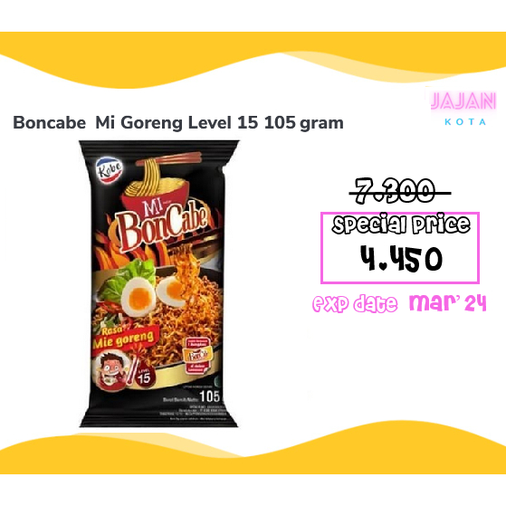 Jual Mi BonCabe Mie Goreng Level 15 105 gram | Shopee Indonesia