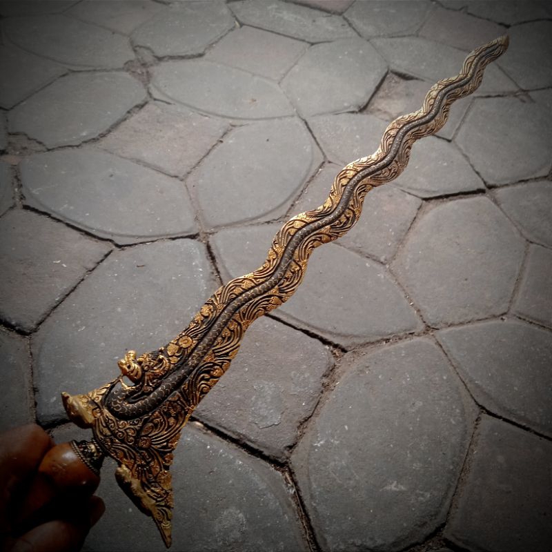 Jual Keris Nogo Rojo Luk 11 Kinatah | Shopee Indonesia