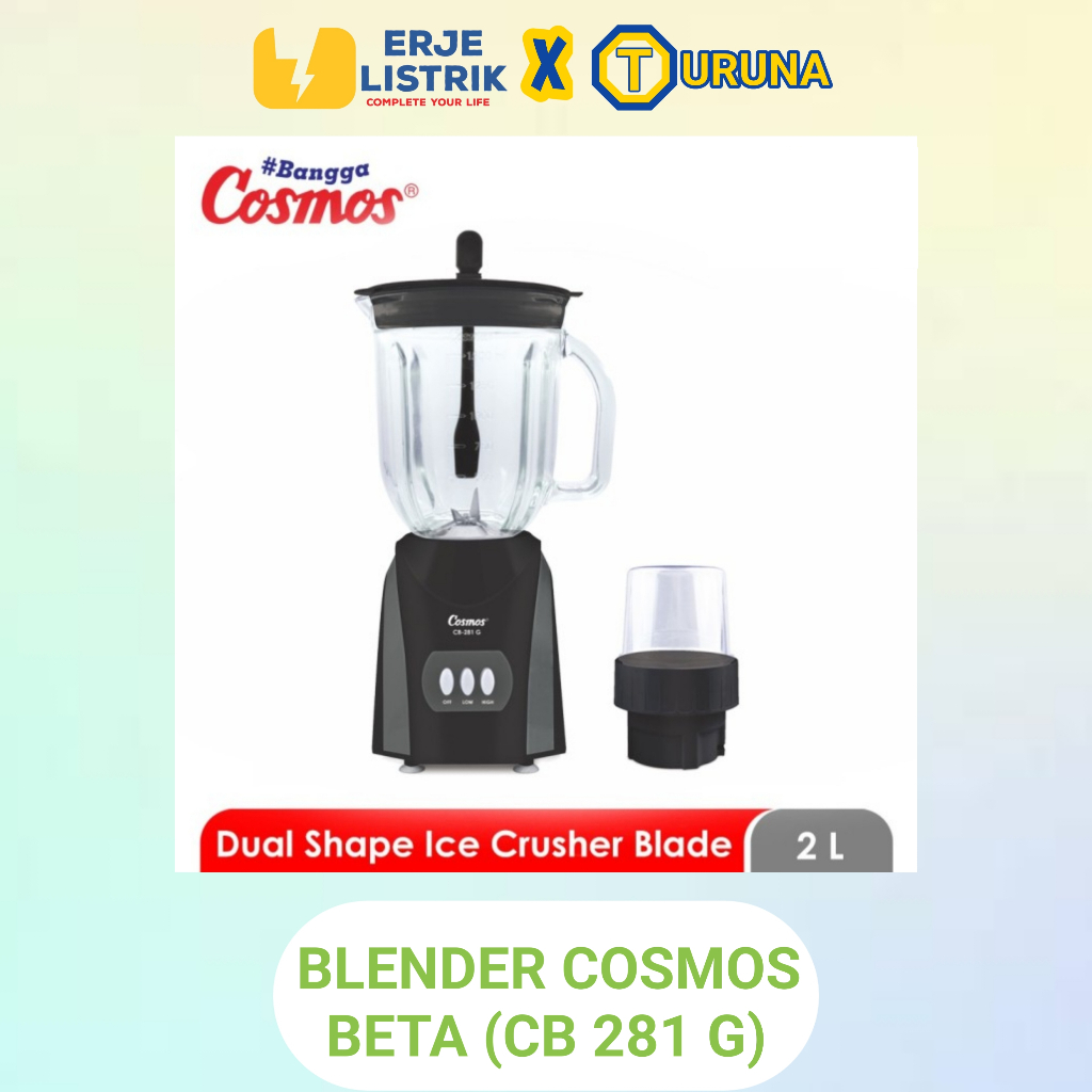 Jual Blender Cosmos Beta (CB 281 G) Cosmos Blender Kaca/Big Capaciti Cb ...