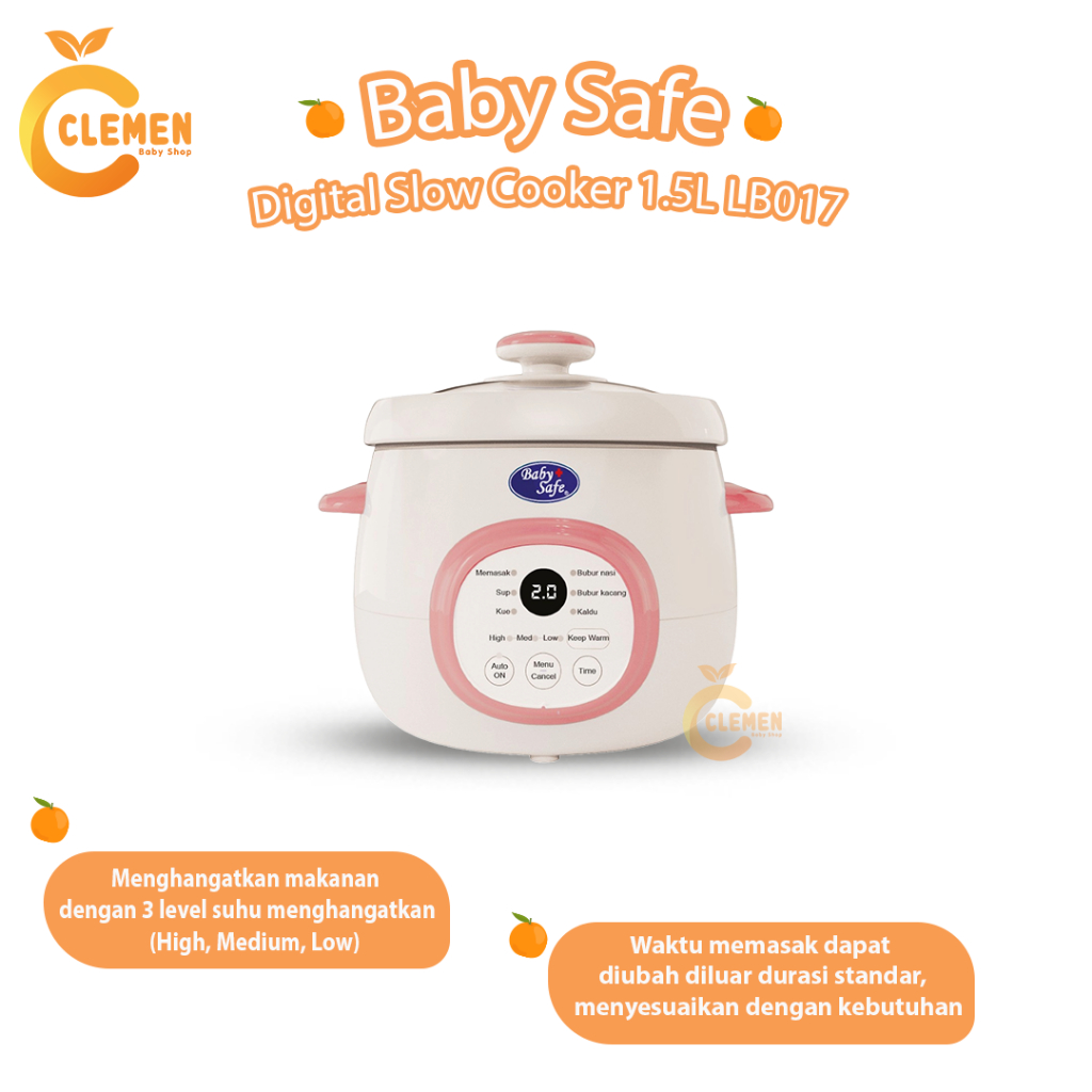 Jual Baby Safe Digital Slow Cooker 1.5L LB017 (Alat Memasak MPASI ...