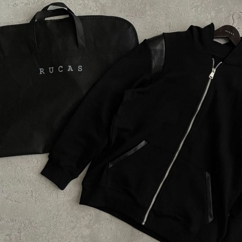 Jual Rucas X Bimopd Embossed Paisley Leather Zip Hoodie [ORIGINAL ...