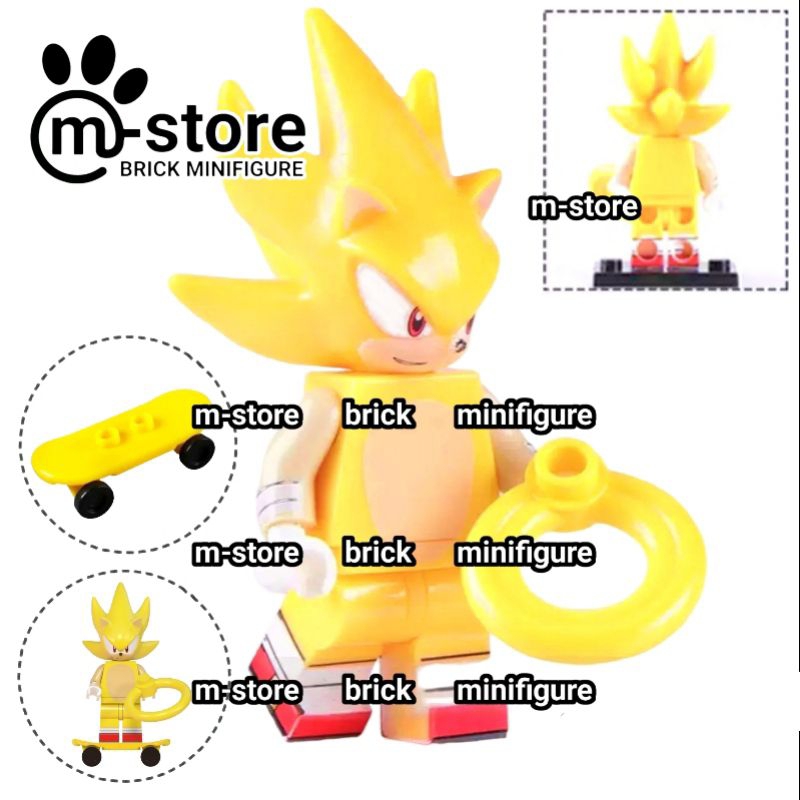 Jual brick sonic the hedgehog super sonic mini toy figure plus ...