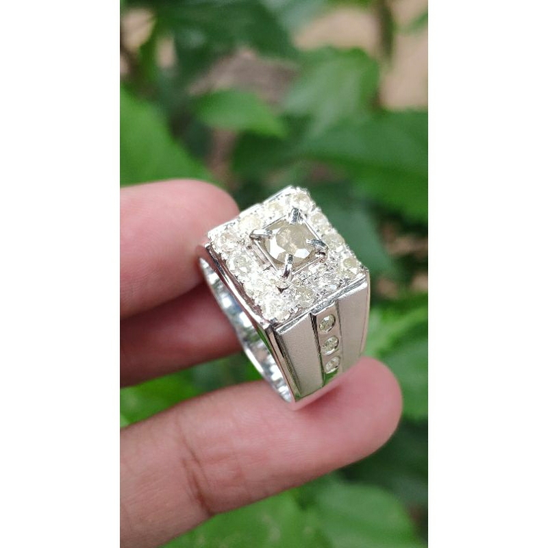 Jual cincin pria full berlian eropa silver handmade cincin cowok perak ...