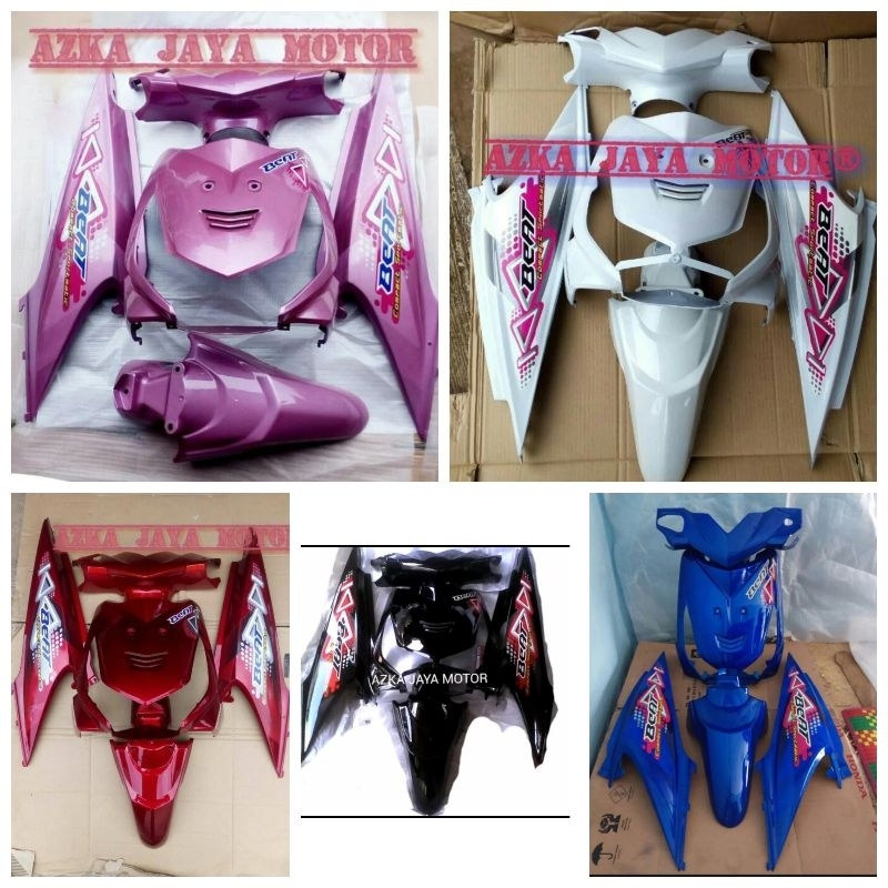 Jual Body Halus Honda Beat Lama Karbu Putih strip pink 2011 | Shopee ...
