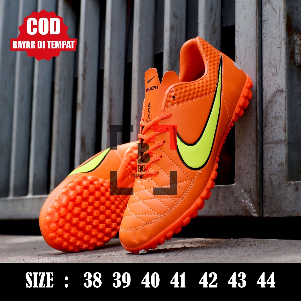 Jual 336171 SEPATU FUTSAL MINI SOCCER PRIA TIEMPO ORANGE KUNING SOL ...