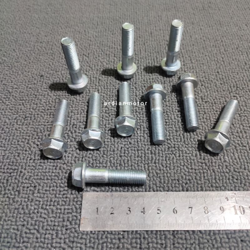 Jual Baut Topi 14 10x40 flange bolt / Baut Stang 10 x 40 / Baut Shock ...