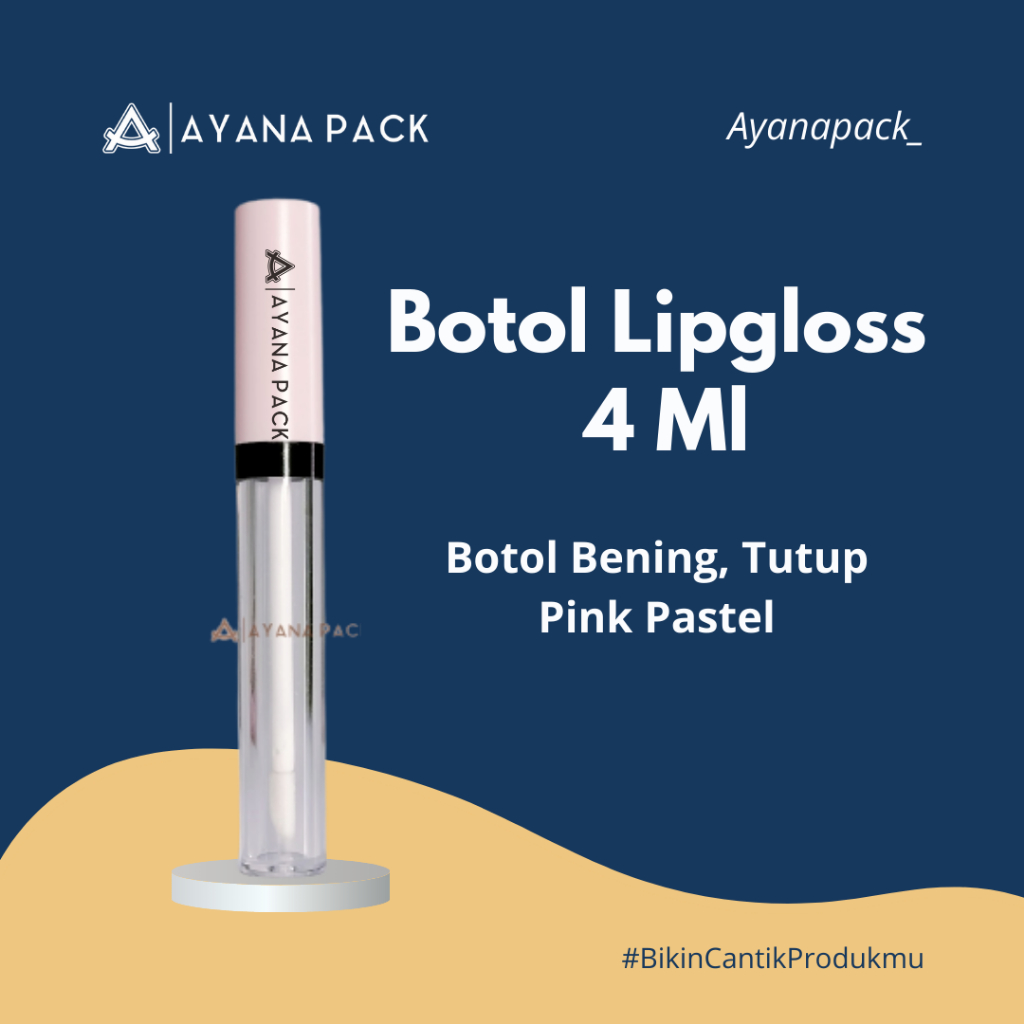 Jual Botol Lipgloss Lipserum Lipcream 4 ml Bening Lis Hitam Acrilic ...
