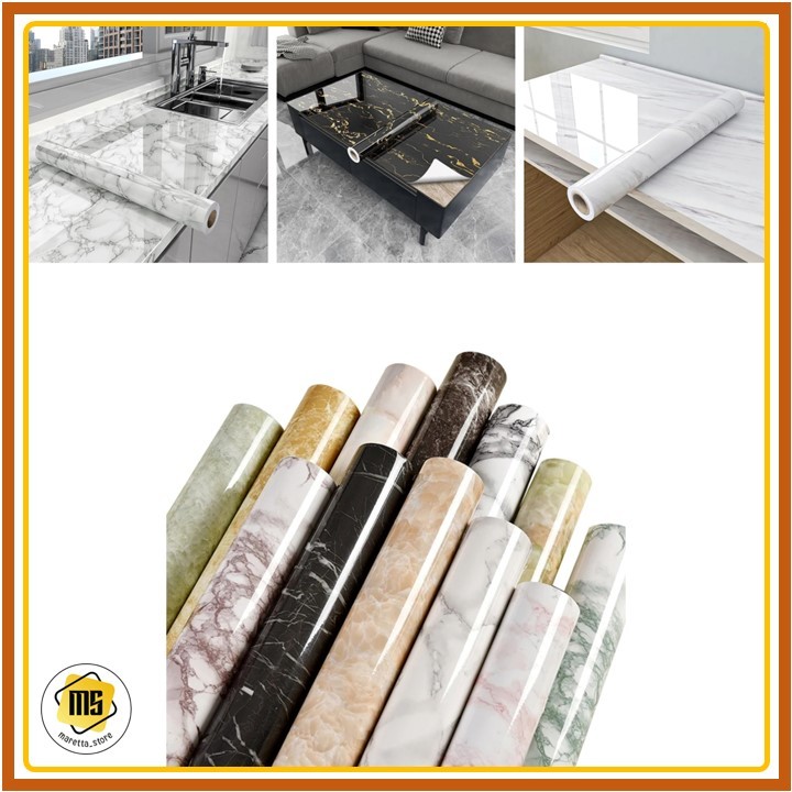 Jual Stiker PVC Motif Marmer PVC Sheet Lebar 122 cm | Shopee Indonesia