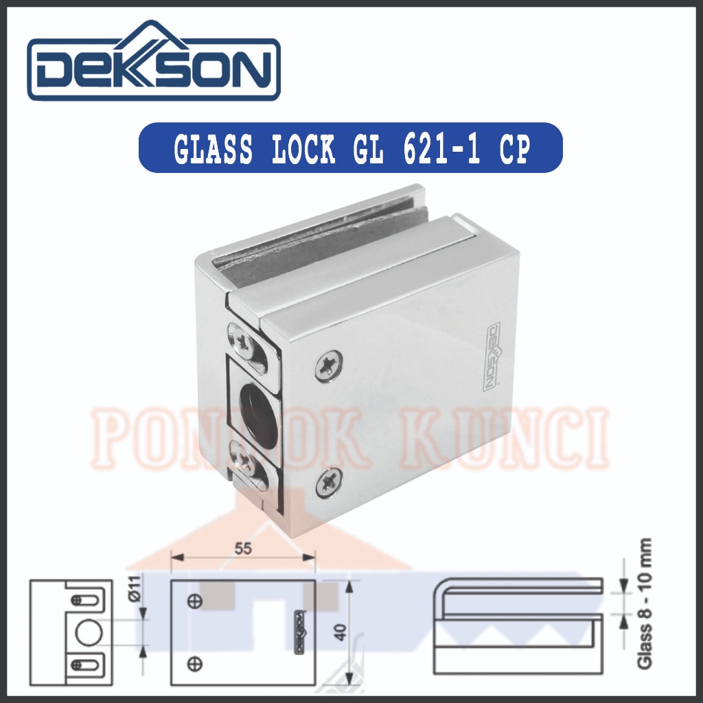 Jual Kunci Pintu Kaca Kamar Mandi Dekson GL 621 CP Glass Lock Dekkson ...