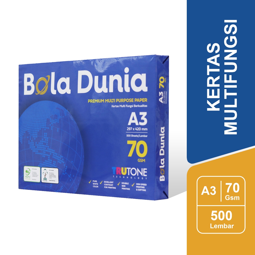 Jual Bola Dunia Kertas Print / Fotocopy HVS 70 GSM A3 per RIM - BDA PC ...