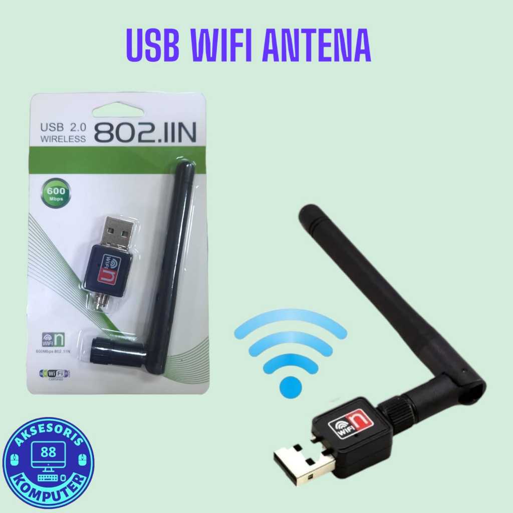 Jual USB WIFI ANTENA PANJANG 802.11N 600 MBPS / USB WIFI ANTENA PANJANG 600 MBPS | Shopee Indonesia
