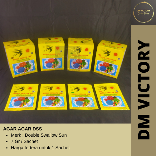 Jual Agar Agar Double Swallow Sun Sachet 7 gram / Agar Powder Cap Dua ...