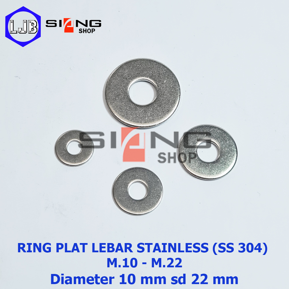Jual Ring Plat Lebar M10-M22 Stainless 304 | Shopee Indonesia