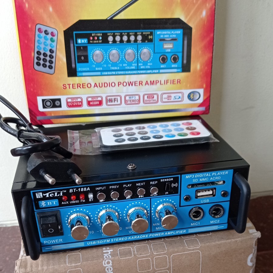 Jual Amplifier karaoke Mini TELI BT-188A BLUETOOTH,USB,RADIO | Shopee ...