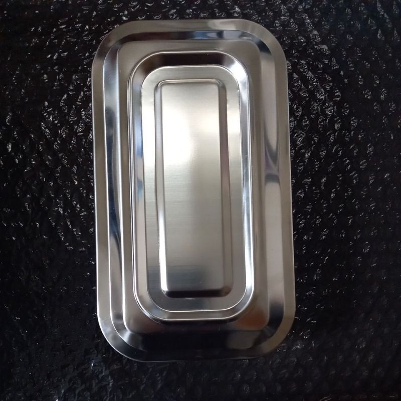 Jual Dental tray dengan tutup stainless steel storage box kotak besar ...