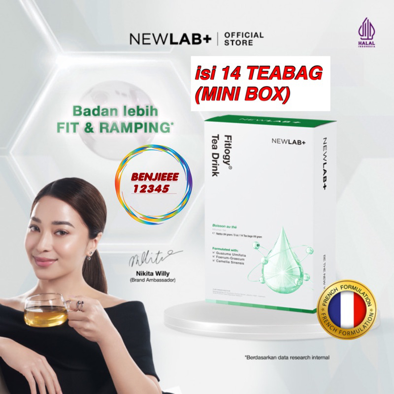 Jual Newlab teh tea MINI 14 Teabag mini box detox Newlab+ New lab ...