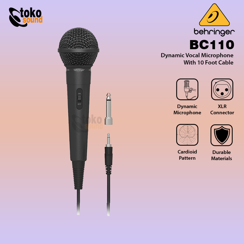 Jual Behringer BC110 Dynamic Vocal Microphone with 3 Meter Cable | Shopee Indonesia