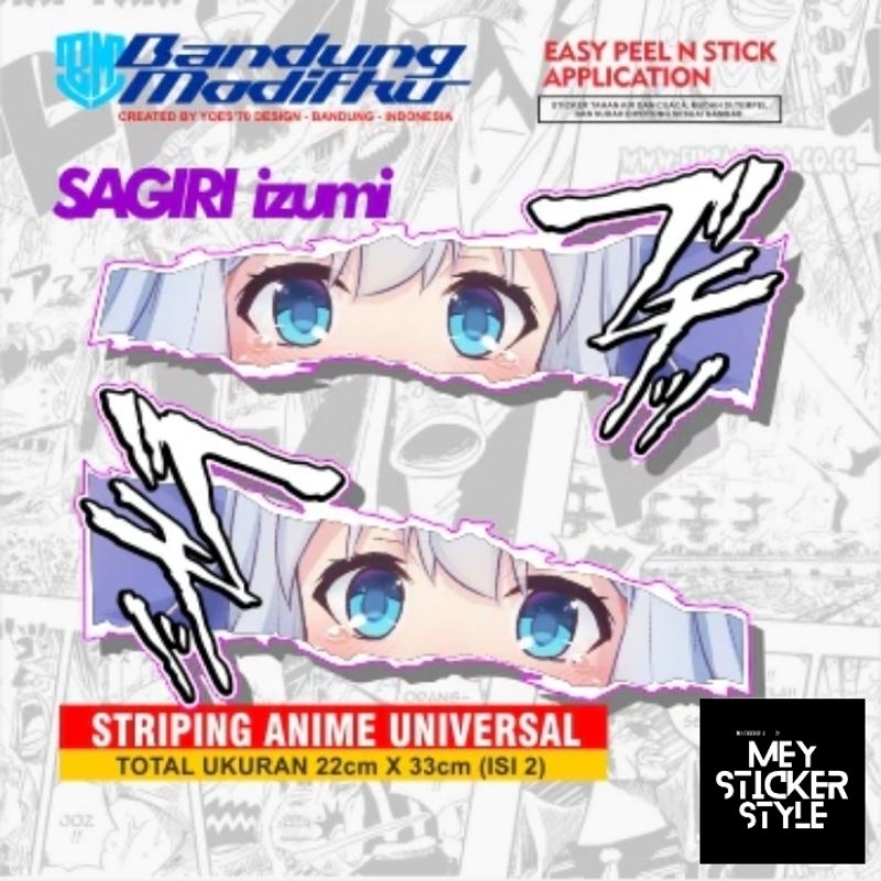 Jual Sticker pack lembaran stiker all type motor printcut mata anime ...