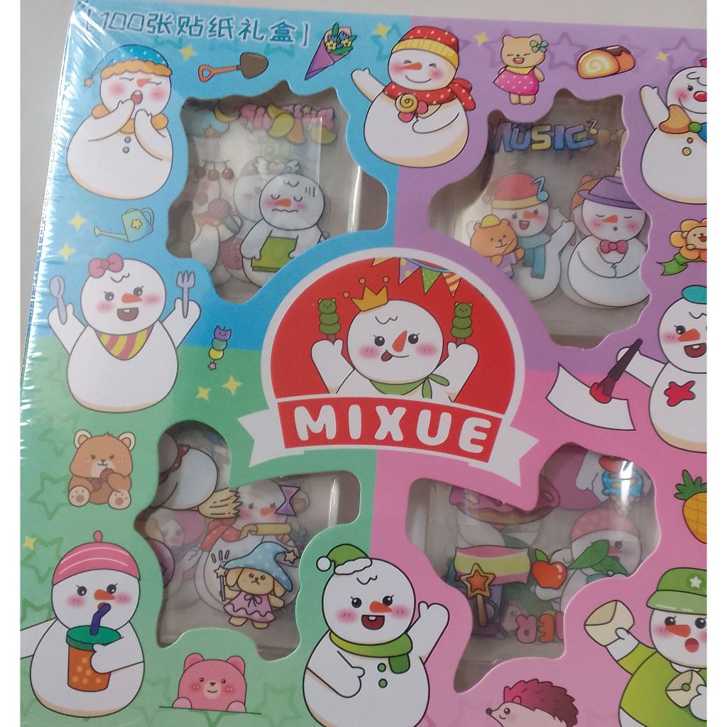 Jual Stiker tempel lucu per lembar tema mixue girl pororo superhero ...