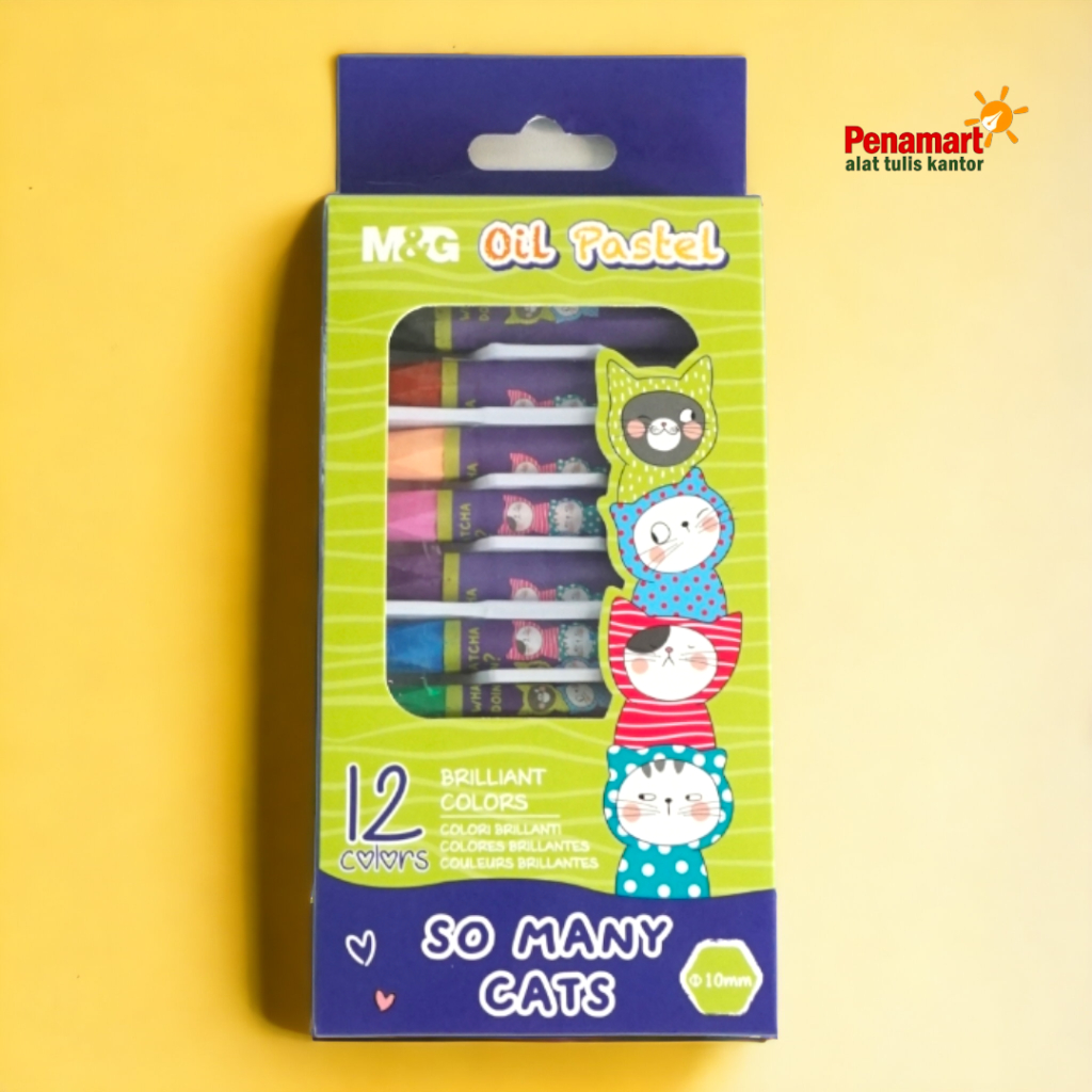 Jual Oil Pastel Crayon 12 Warna M&G So Many Cats (MG501) | Shopee Indonesia