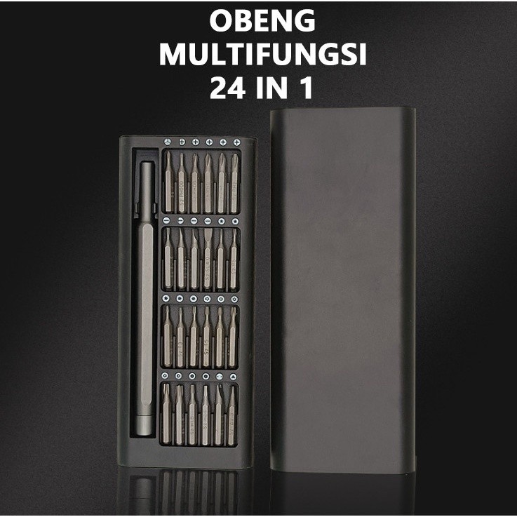 Jual OBENG MULTIFUNGSI KOTAK 24 IN 1 / OBENG KECIL / OBENG 24 IN 1 ...