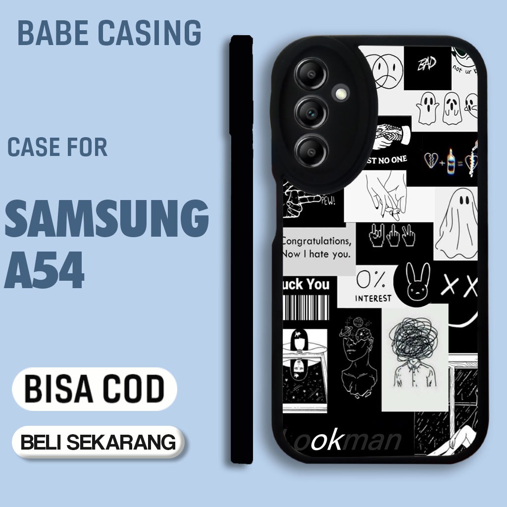Jual case hp samsung a54 5g terbaru gambar aesthetic black 5 hitam ...